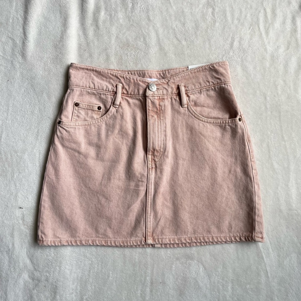 Light Pink Denim Skirt - Gem